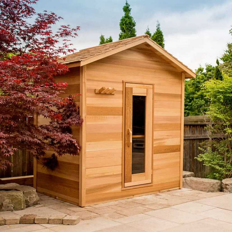 Dundalk Outdoor Cabin Sauna, Red Cedar, Heater included - Divine Saunas