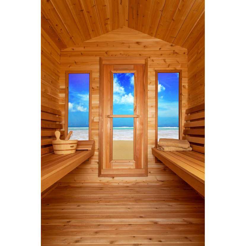 Dundalk Outdoor Cabin Sauna, Red Cedar, Heater included - Divine Saunas