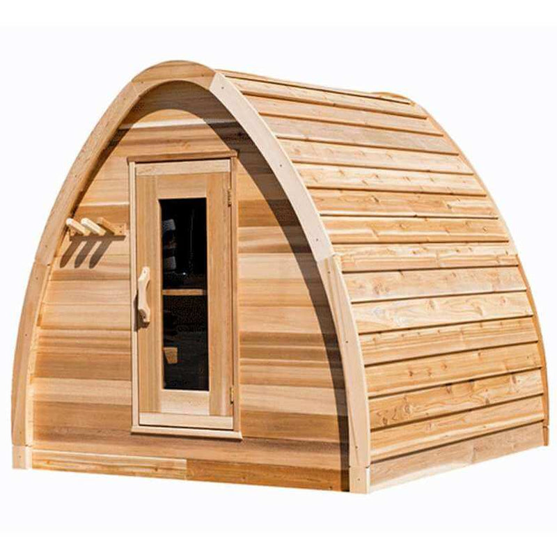 Dundalk Outdoor Mini Pod Sauna, Red Cedar, Heater included - Divine Saunas